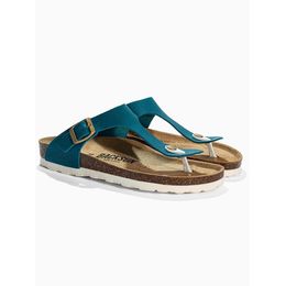 BACKSUN Leder-Zehentrenner "Singapore" in Blau - 65% | Gr&ouml;&szlig;e 38 | Damen-sandalen
