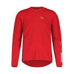 maloja Fahrradlongsleeve "SteinpilzM. Puzzle" in Rot - 69% | Gr&ouml;&szlig;e XS | Herren-sportshirts