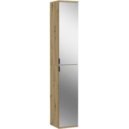 Mehrzweckschrank Home Affaire "TRONDHEIM, H&ouml;he 193 cm, 2 Spiegelt&uuml;ren, 6 F&auml;cher, 4 Einlegeb&ouml;den", braun (artisan eiche nachbildung), B:30cm H:193cm T:34cm, Holzwerkstoff, Schr&auml;nke, Mehrzweckschrank, Schrank, Hochschramk, Mehrzweckschrank, Universalschrank, Flur, Diele