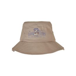 Trucker Cap MisterTee "MisterTee Unisex Good Times Bucket Hat", Herren, Gr. onesize, beige, 98% Baumwolle, 2% Elasthan, unifarben, Caps