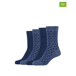 Camano 4er-Set: Socken in Dunkelblau/ Blau/ Bunt - 44% | Gr&ouml;&szlig;e 35-38 | Damen-socken-strumpfhosen