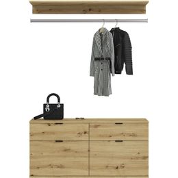 Garderoben-Set Home Affaire "TRONDHEIM, 5-teilig, Breite 212cm, individuell platzier- & erweiterbar", braun (artisan eiche nachbildung, wei&szlig;, wei&szlig; hochglanz), B:212cm H:193cm T:34cm, Holzwerkstoff, Kastenm&ouml;bel-Sets, Garderobenschrank, Kleiderschrank, Schrankkombination, Garderobe