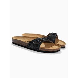 BACKSUN Leder-Pantoletten "Paris" in Schwarz - 57% | Gr&ouml;&szlig;e 42 | Damen-pantoletten