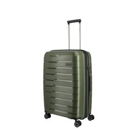 Trolley Travelite "AIR BASE Reisekoffer Hartschale", Gr. B/H/T: 45cm x 67cm x 27cm 71 l, olive, Polypropylen, Koffer, kratzresistenter Oberfl&auml;che und cleverer Innenaufteilung
