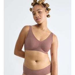 Bralette Sloggi "ZERO Feel 2.0 Bralette", Damen, Gr. M, N-Gr, braun (cacao), Single Jersey, Obermaterial: 76% Polyamid, 24% Elasthan, BHs Bralette, nahtlos und unsichtbar