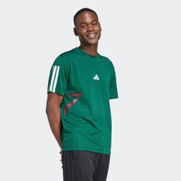 T-Shirt adidas Sportswear "M TIRO CB TEE", Herren, Gr. M, wei&szlig; (dunkelgr&uuml;n, collegiate burgundy, wei&szlig;), Obermaterial: 100% Polyester, Rundhals, Shirts T-Shirt, ohne Verschluss, Rundhalsausschnitt, aus Polyester