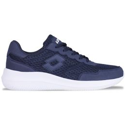 Sneaker Lotto, Herren, Gr. 47, blau (navy, wei&szlig;), Kunstfaser, Synthetik, unifarben, Schuhe Sneaker, - in XL Gr&ouml;&szlig;en