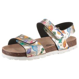 Riemchensandale Kidsworld "Dinos", Jungen, Gr. 28, gold (goldfarben kombiniert), Lederimitat, Schuhe Riemchensandale, Klettschuh, Sommerschuh, Sandalette mit ergonomisch geformtem Fu&szlig;bett