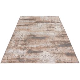 Teppich Obsession "My Jewel of Obsession 950", grau (taupe), B:140cm H:7mm L:200cm, Bambusseide, Teppiche, Teppich, modernes Design, besonders hohe Materialdichte