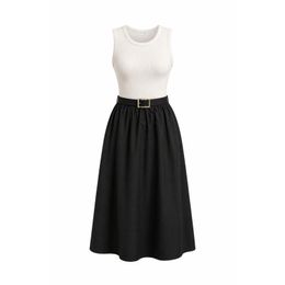 A-Linien-Midikleid mit G&uuml;rtel