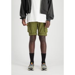 Shorts Alpha Industries "Crew Short", Herren, Gr. 29, Normalgr&ouml;&szlig;en, gr&uuml;n (moss gr&uuml;n), Obermaterial: 98% Baumwolle, 2% Elastan. Futter: 100% Baumwolle, Hosen Shorts