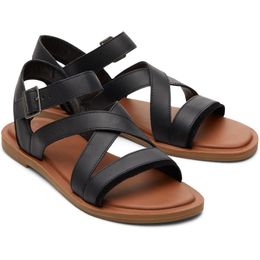 Toms Shoes TOMS Sloane 100% Kuh Damen Sandalen in Schwarz