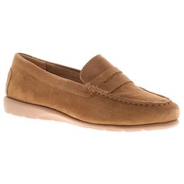 Hush Puppies Shelby Suede Damen Wildleder Schlupfschuhe In Tan