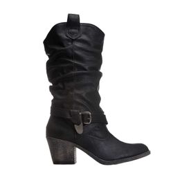 Rocket Dog - "Sidestep Lewis" Stiefel f&uuml;r Damen, Kunststoff (Schwarz)