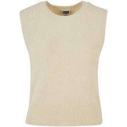 Rundhalspullover Urban Classics "Urban Classics Damen Ladies Knit Slipover", Damen, Gr. S, sand, 73% Polyacryl, 27% Polyester, unifarben, normal, Rundhals, Pullover Rundhalspullover