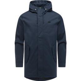 Funktionsmantel Ragwear "Mr Smithem Twill YOUMODO", Herren, Gr. 4XL (60), navy, Obermaterial: 100% Polyester. Innenfutter: 100% Polyester, gerade Po-bedeckend, hoch geschlossener Ausschnitt, verstellbar abgesteppte Kante mit Druckknopf, M&auml;ntel, Funktioneller &Uuml;bergangsmantel mit Kapuze