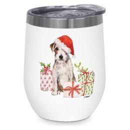 PPD Thermobecher "Christmas Pub" in Wei&szlig;/ Bunt - 350 ml - 39% | Damen-outdoor-ausruestung