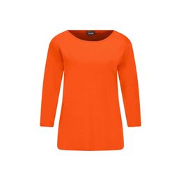 Kurzarmshirt GOLDNER "Basic Shirt mit U-Boot-Ausschnitt", Damen, Gr. 42, orange (terrakotta), Obermaterial: 100% Baumwolle CO., Modisch, U-Boot-Ausschnitt, Shirts, U-Boot-Ausschnitt