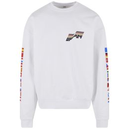 Rundhalspullover "Upscale by Mister Tee Herren Ultra Heavy Cotton Crewneck", Herren, Gr. L, wei&szlig;, 100% Baumwolle, UPSCALE BY MISTER TEE, mehrfarbig, oversize, Rundhals, Pullover Rundhalspullover