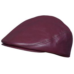 Peaky Blinders Newsboy-Flachhut aus Leder f&uuml;r Herren