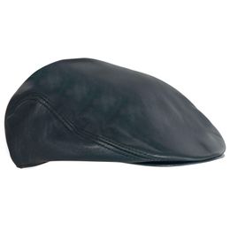 Peaky Blinders Newsboy-Flachhut aus Leder f&uuml;r Herren