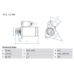 Bosch Starter 0986026350 f&uuml;r Mercedes