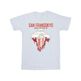 Disney - "Big Hero 6 San Fransokyo" T-Shirt f&uuml;r Herren (Wei&szlig;)