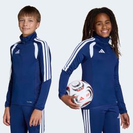 Trainingsshirt adidas Performance "TIRO26L TR TOPY", Jungen, Gr. 140, team navy blau 2, wei&szlig;, Obermaterial: 100% Polyester, normal, Rundhals, Shirts, mit Rei&szlig;verschluss, atmungsaktiv, schnell trocknend