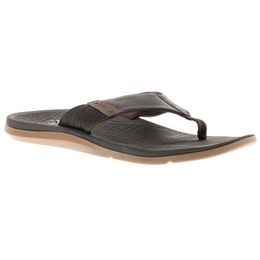 Reef Santa Ana Herren Leder Zehensteg Flip-Flops schwarz