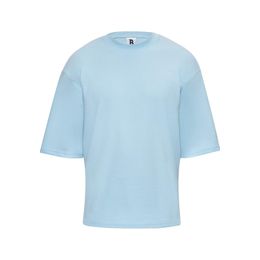 T-Shirt DROPSIZE "Dropsize Herren Dropsize Heavy Loose Fit T-Shirt", Damen, Gr. M, babyblau, 100% Baumwolle, unifarben, oversize, Rundhals, Shirts T-Shirt