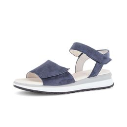 Riemchensandale Gabor "Riemchensandale", Damen, Gr. 38,5, blau, Schuhe Riemchensandale