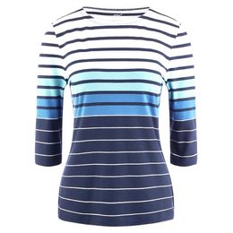 Joy Sportswear Joy - Leicht tailliertes Rundhals-Shirt, blau, Gr. 44 / L - Baumwolle