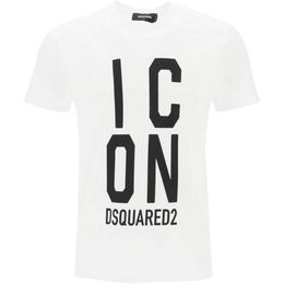 Dsquared2 - T-Shirt f&uuml;r Herren/Damen Unisex, Logo, "Cool Fit" (Wei&szlig;)