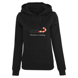 Kapuzenpullover Merchcode "Merchcode Damen Ladies Christmas Loading Heavy Hoody", Damen, Gr. L, schwarz, 65% Baumwolle, 35% Polyester, mehrfarbig, normal, ohne Ausschnitt, Pullover Kapuzenpullover