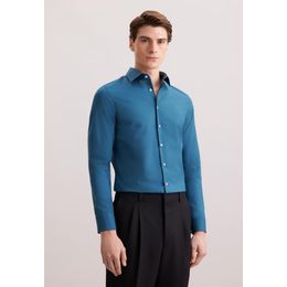 Businesshemd Seidensticker "Schwarze Rose", Herren, Gr. S (38), normale &Auml;rmell&auml;ngen, sage gr&uuml;n, 100% Baumwolle, unifarben, slim fit, 2-Knopf-Manschette, Hemden, Slim 1/1 Kentkragen Uni