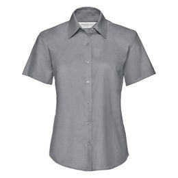 Russel Athletic Russell Collection Damen/Damen Kurzarm-Oxfordhemd (Silbergrau)