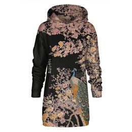 Mr. Gugu & Miss Go "Ornate Avian" Oversize Hoodie-Kleid