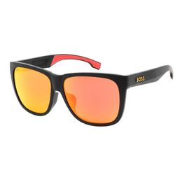 HUGO BOSS - Mehrschichtige Linse-Sonnenbrille (Schwarz/Orange)