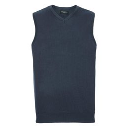 Russel Athletic Russell Collection Herren V-Ausschnitt &auml;rmelloses gestricktes Pullover Top / Pullover (French Navy)