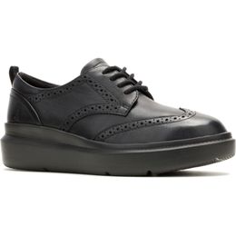 Hush Puppies Joy Leder Damen Schwarz/Schwarz Brogues Schuhe