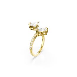 Fingerring Swarovski "Schmuck Geschenk Mesmera Ring" Gr. 55, gold (gelbgoldfarben, kristallwei&szlig;), Fingerringe, Damen, 55, Metall, Fingerring, mit Swarovski Kristall, Zirkonia (synth.)