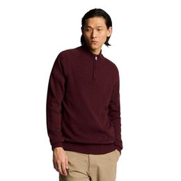 Lyle & Scott Lyle & Scott - Pullover f&uuml;r Herren, mit kurzem Rei&szlig;verschluss, Sattel&auml;rmel (Rot)