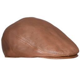 Peaky Blinders Newsboy-Flachhut aus Leder f&uuml;r Herren