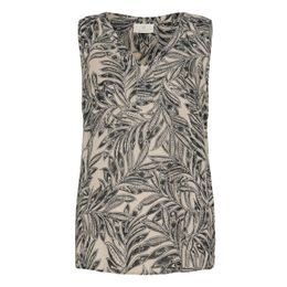 Kaffe &Auml;rmellose Bluse Regular fit Black/Chalk/Red Petit Fleur black white