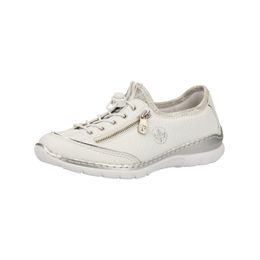 Sneaker Rieker "Rieker Sneaker Lederimitat", Damen, Gr. 39, wei&szlig;, Lederimitat, Schuhe Sneaker