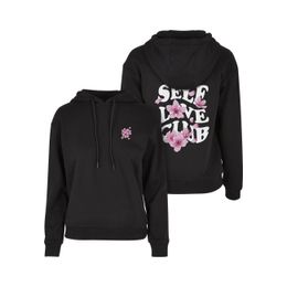 Kapuzenpullover MISS TEE "Miss Tee Self Love Club Hoody", Damen, Gr. L, schwarz, 65% Baumwolle, 35% Polyester, mehrfarbig, normal, ohne Ausschnitt, Pullover Kapuzenpullover