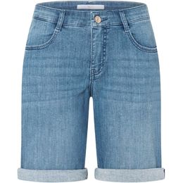 Bermudas MAC, Damen, Gr. 34, N-Gr, summer blau authentic used, Denim/Jeans, Obermaterial: 97% Baumwolle, 3% Elasthan, gerade, Hosen Bermudas, aus sehr leichter, sommerlicher Qualit&auml;t mit softem Griff