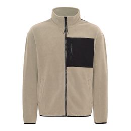 Fleecejacke Blend "Fleecejacke BHSweatshirt", Herren, Gr. XXL, beige (crockery), Obermaterial: 100% Polyester PES., Jacken Fleecejacke