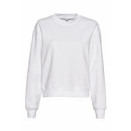 Sweater Just Rhyse "Just Rhyse Just Rhyse WavyPalms Pullover", Damen, Gr. L, wei&szlig;, 80% Baumwolle, 20% Polyester, bedruckt, Rundhals, Sweatshirts Sweater