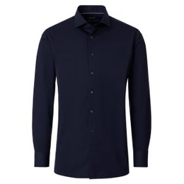 Businesshemd Venti "Venti Businesshemd Jerseyflex Print", Herren, Gr. 39, Normalgr&ouml;&szlig;en, dunkelblau, 89% Baumwolle, 11% Elasthan, bedruckt, comfort fit, Hemden